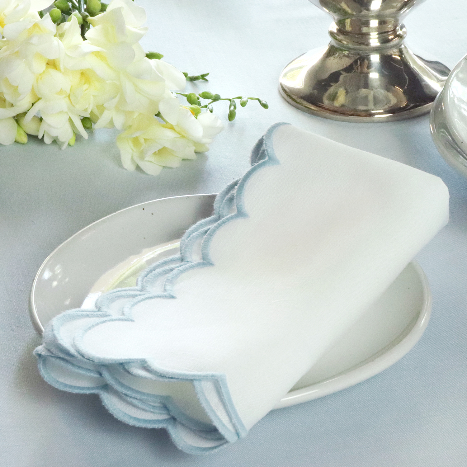 Italian Linen Napkins Hemstitch Luxury